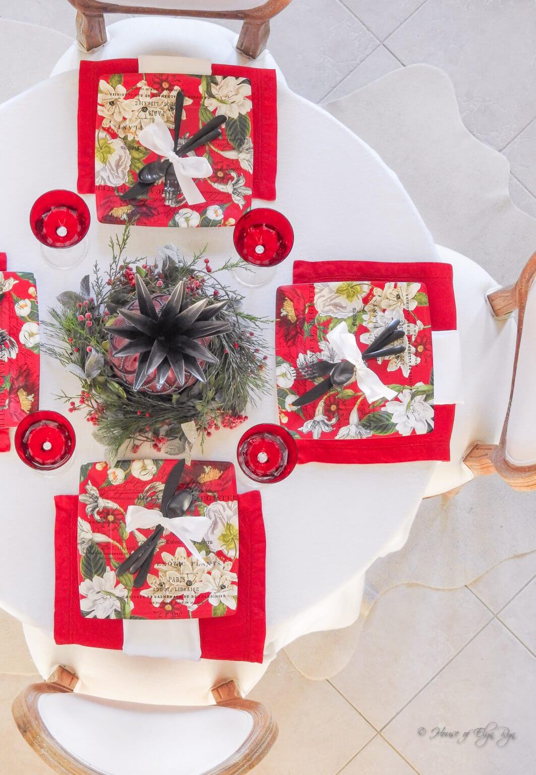 Red Botanical Table: Beautiful and Simple with Foraged Accents – The ...