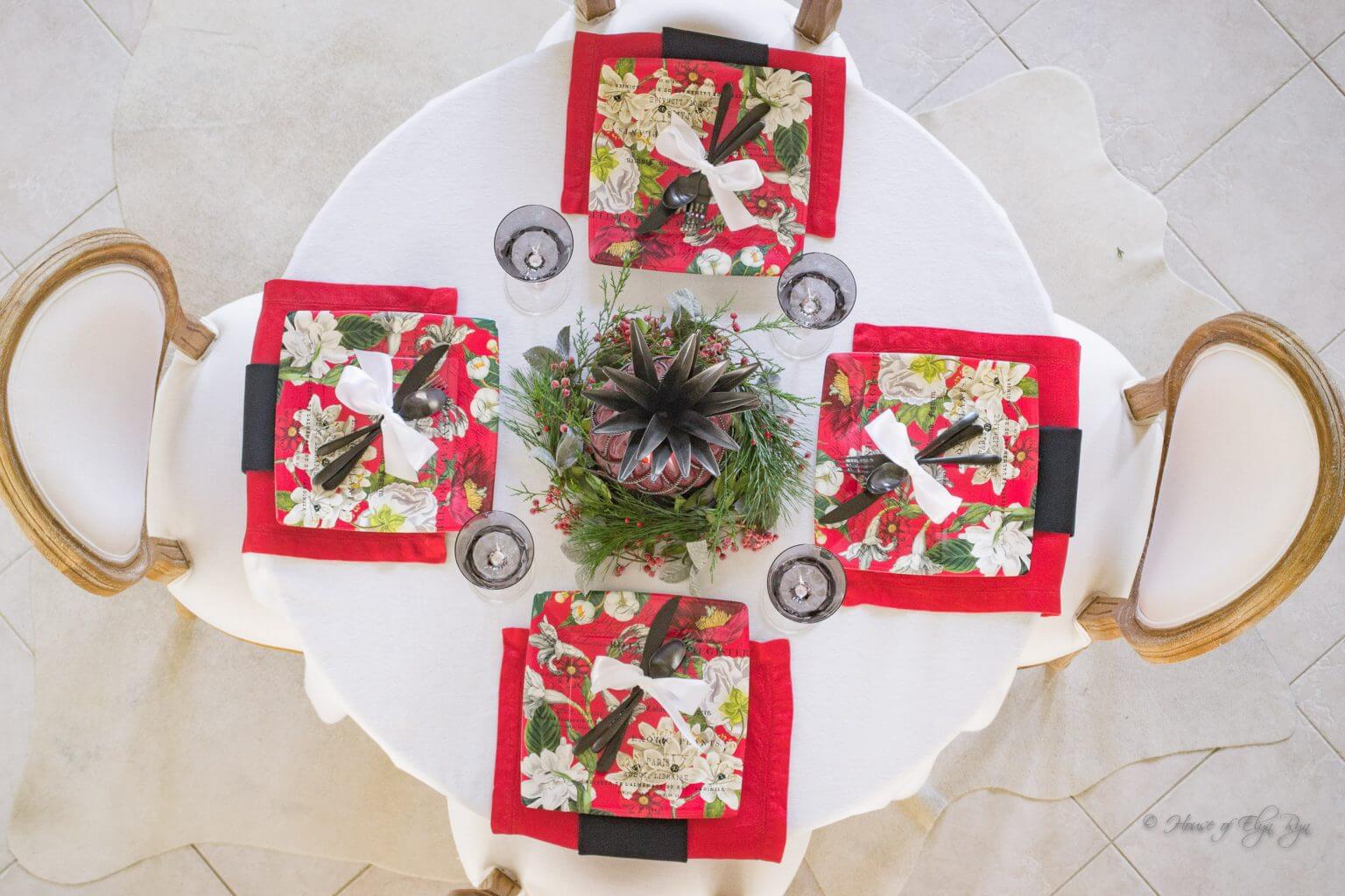 Festive Red Botanical Table – The House of Elyn Ryn