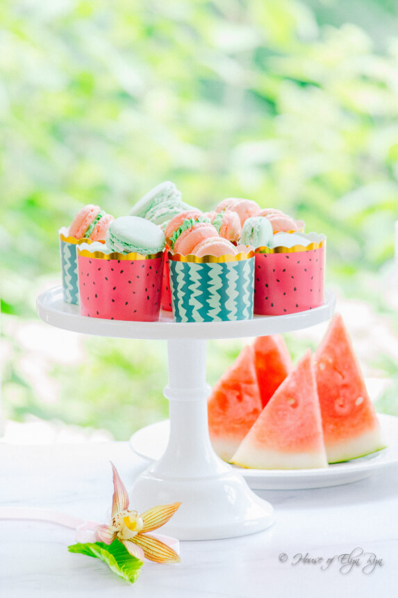 How to Make Watermelon Macarons - The House of Elyn Ryn