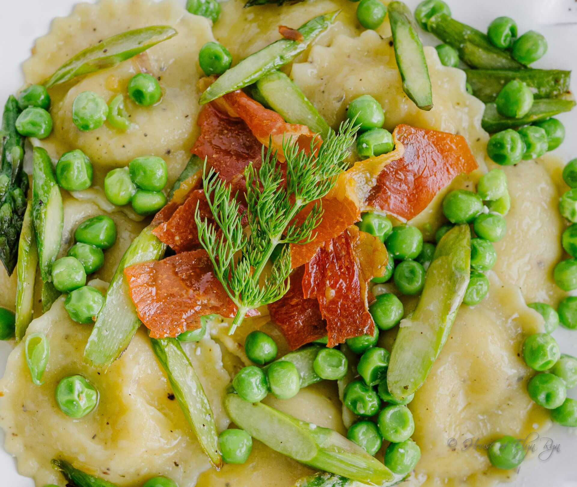 Easy Ravioli Primavera With Ricotta And Prosciutto – The House of Elyn Ryn