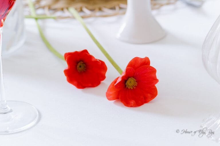 Red Poppies Table - The House of Elyn Ryn