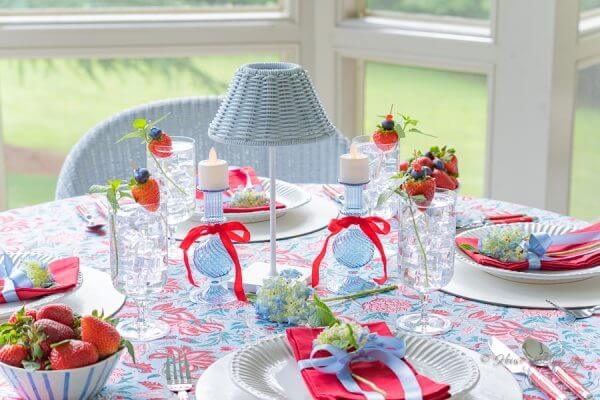 Set a Versatile Floral Red, White, & Blue Table – The House of Elyn Ryn