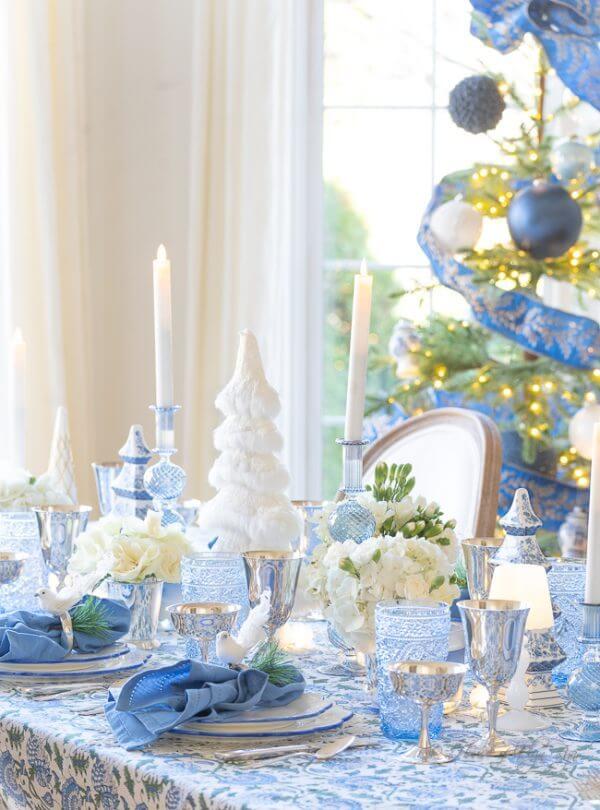 Create a Magical Blue Christmas Table – The House of Elyn Ryn