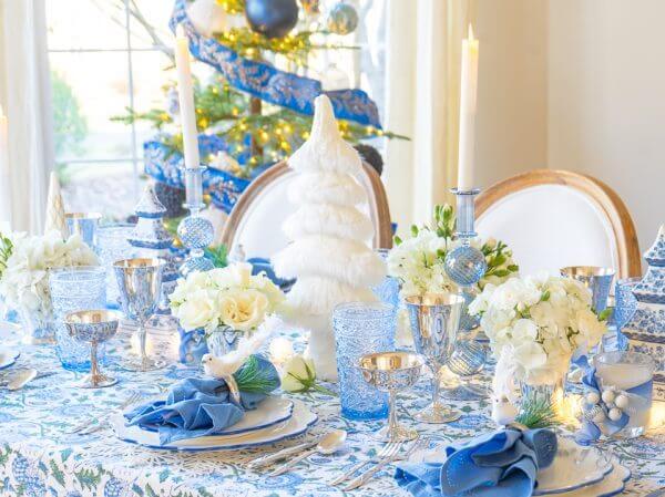 Create a Magical Blue Christmas Table – The House of Elyn Ryn